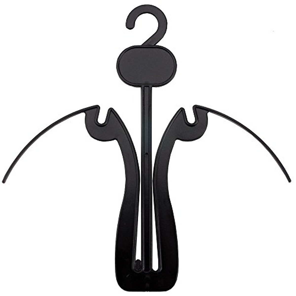 NAHANCO SHOE1100, Plastic Sandal Display Hangers, 7 1/4", Black (Pack of 100)