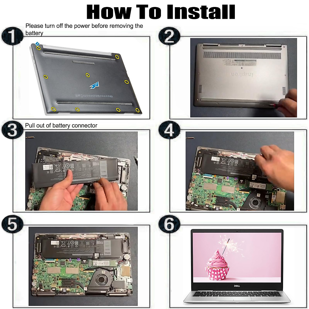 38WH Type F62G0 Laptop Battery Replacement for Dell Inspiron 7373 7370 5370 7380 7386 Vostro 5370 Series Notebook F62GO 039DY5 0YMYF6 0DHM0J 0YM5H6 0RPJC3 0TXWRR