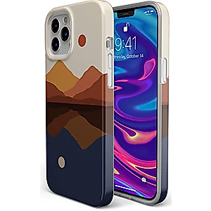 Casely iPhone 12/12 Pro Case | Opposites Attract | Day & Night Colorblock Mountain Case