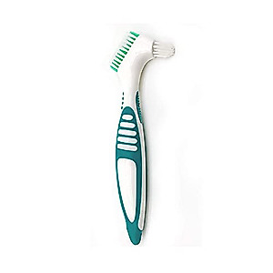 HEIGOO Denture Cleaning Brush, Portable False Teeth Cleaning Brush, Use for The Best Gift for People Wear Denture Teeth, Green