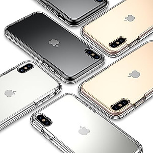 COOLQO Compatible for iPhone X/XS Case 5.8 Inch, [Dual Layer] [2 pcs Tempered Glass Screen Protector] [14 FT Military Grade Drop Protection] 360 Full Body Heavy Duty Shockproof Phone Cover, Clear