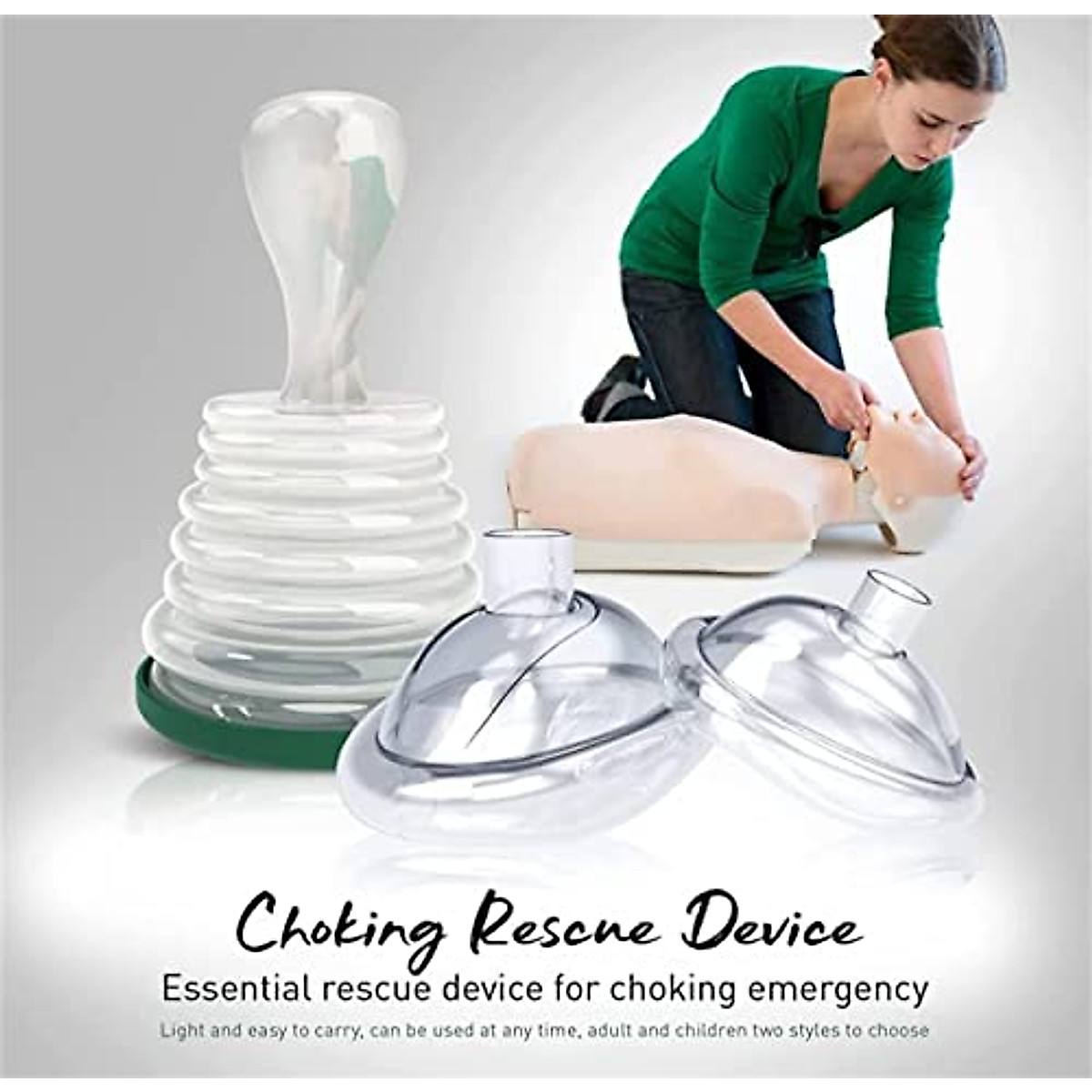 2023 New 3 PCS Choking Rescue Device - Professional Anti-Choking Device for Kids and Adults - Portable CPR Training Suction Anti Choking Device First Aid Kit for Removing Blocked Objects