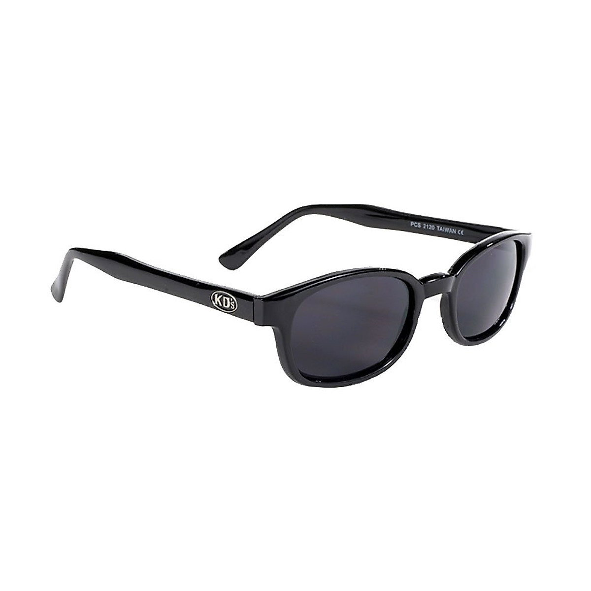 Pacific Coast Original KD's Biker Sunglasses (Black Frame/Dark Grey Lens)