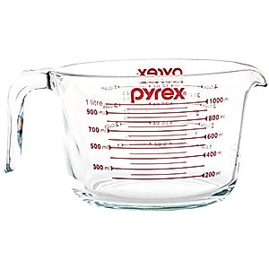 Pyrex SYNCHKG039125 4 Measuring Cup, Clear with Red Graphics