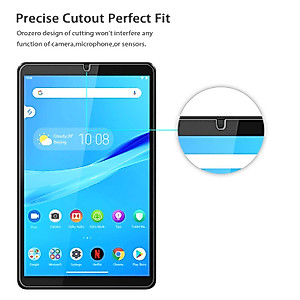 Orzero (3 Pack) Tempered Glass Screen Protector Compatible for Lenovo Tab M8 (8 inch), Protector De Pantalla 9 Hardness HD Anti-Scratch Bubble-Free