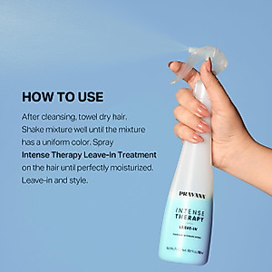 PRAVANA Intense Therapy Leave-In Conditioner Spray Treatment & Detangler | Instantly Detangles & Hydrates | Equalizes Hair Porosity | For All Hair Types | Strengthens & Softens Hair | 10.1 Fl Oz