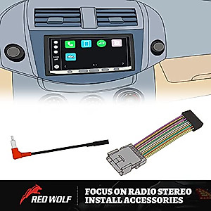 RED WOLF Aftermarket Stereo Radio Antenna Adapter Wire Harness Replacement for 2010-2019 Toyota 4 Runner Tacoma Corolla, Subaru 2005-2016 Antenna Adapter Plug Cable
