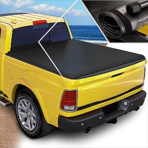 Vinyl Soft Roll-up Truck Bed Tonneau Cover Compatible with 97-04 Ford F150/Heritage 6.5Ft Fleetside Bed