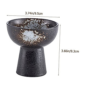 ULTECHNOVO Ceramic Ice Cream Bowl Mini Wine Glasses Glass Tumblers Drinking Glasses Stemmed Wine Glasses Jelly Cups Dip Bowls Trifle Serving Bowl Dessert Cup Ceramic Bowl Trifle Dish Glass