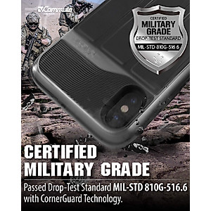 VENA iPhone Xs/X Wallet Case, [vCommute][Military Grade Drop Protection] Flip Leather Cover Card Slot Holder with Kickstand Compatible with Apple iPhone Xs 2018 / X 2017 5.8" (Space Gray/Black)