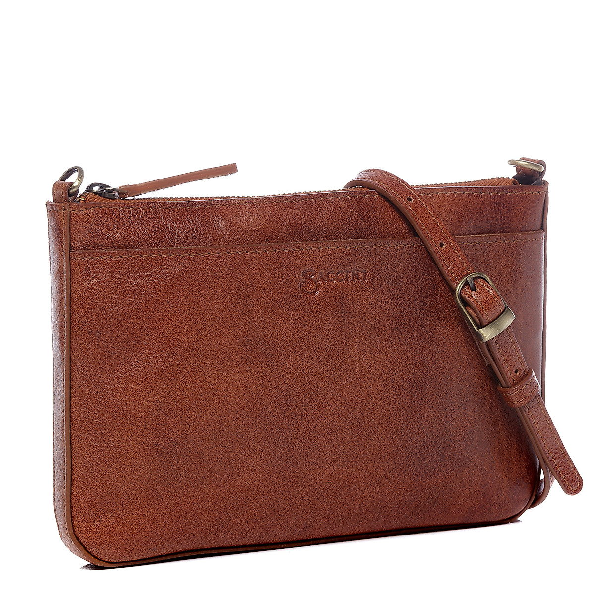 BACCINI shoulder bag & clutch LORENA small evening handbag real leather cross-body bag leather bag Female light-tan