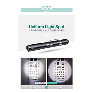 Medical LED Pen Light with Pupil Gauge for Doctor Stethoscope Healthcare Nursing School Students Light with AAA Battery (Yellow)