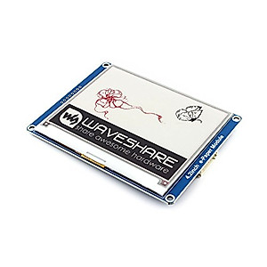 waveshare 4.2inch E-Ink Display Module Compatible with Raspberry Pi 5/4B/3B/Zero/Zero W/Zero 2W/Pico/Pico W/Pico WH, 400x300 Resolution Three-Color SPI Interface