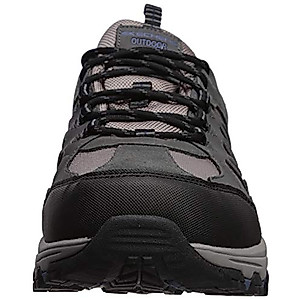Skechers Men's Selmen-Enago Trail Oxford Hiking Shoe, Grey, 9.5 Extra Wide US