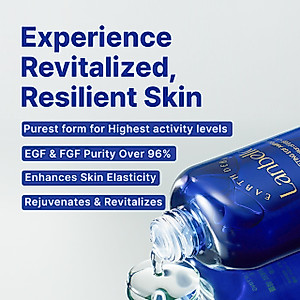 LANBELLE Ultra Lifting EGF FGF 10 ppm Ampoule Serum w/Centella Asiatica Hyaluronic Acids | Improves Skin Balance Elasticity Reduces Fine Lines Blemish Spots Hydrating Korean Skincare