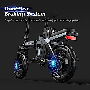 SOHAMO A3 Electric Bike for Adult, 48V 16AH 400W Brushless Motor with 22mph, Multi-Shock Absorption Adult Electric Bicycles City Commuter, Picnic，Folding Ebike for Women, Teens, Men…