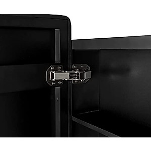 H-A Medicine Cabinets for Bathroom with Mirror, 24" x 16", Black Recessed or Wall Mounted Vanity Mirror with Storage Shelves
