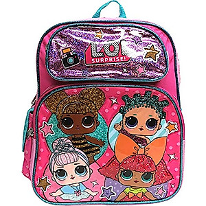 LOL 12" Small Pink Shiny Girls' School Backpack A16303