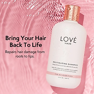 Love Hair - Revitalizing Shampoo, Natural Shampoo, Clarifying Shampoo for All Hair Types, Paraben & Sulfate-Free, Vegan & Cruelty-Free, No Synthetic Fragrance Hair Products, 12 Oz