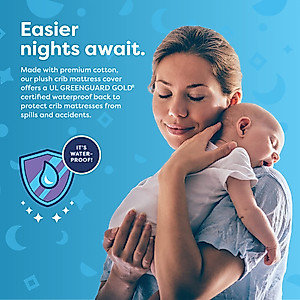 Moonlight Slumber Little Dreamer Crib Mattress Cover, Ecru, Hypoallergenic - Mattress Not Included