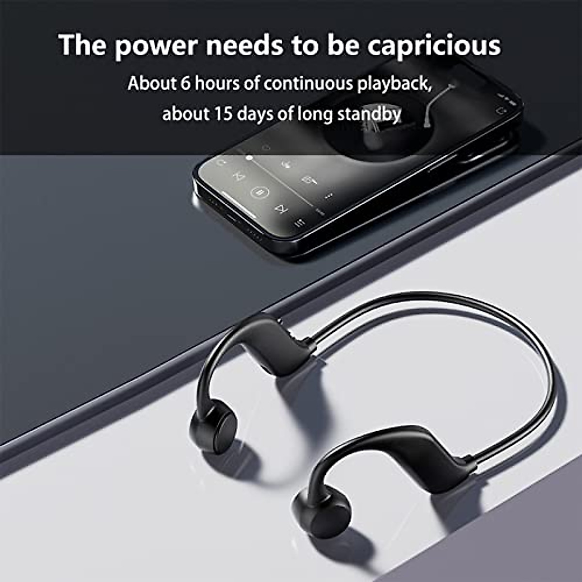 Bluetooth Headphones Open Ear Headphones Bluetooth 5.2 Sports Wireless Earphones with Built-in Mic,Sweat Resistant Headset for Cycling,Running,Hiking