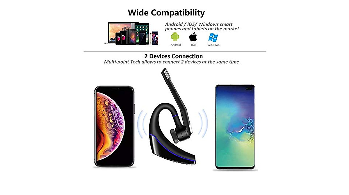 Wireless Bluetooth Headset with Noise Cancellation
