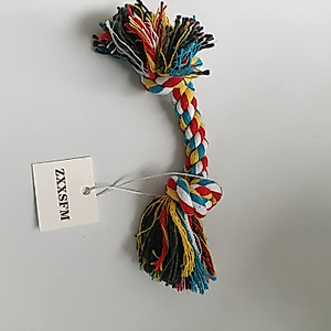 ZXXSFM-Dog toys - Dog Rope Knot Molar Bite Resistant Double Knot Cotton Rope Toy for Teeth Cleaning