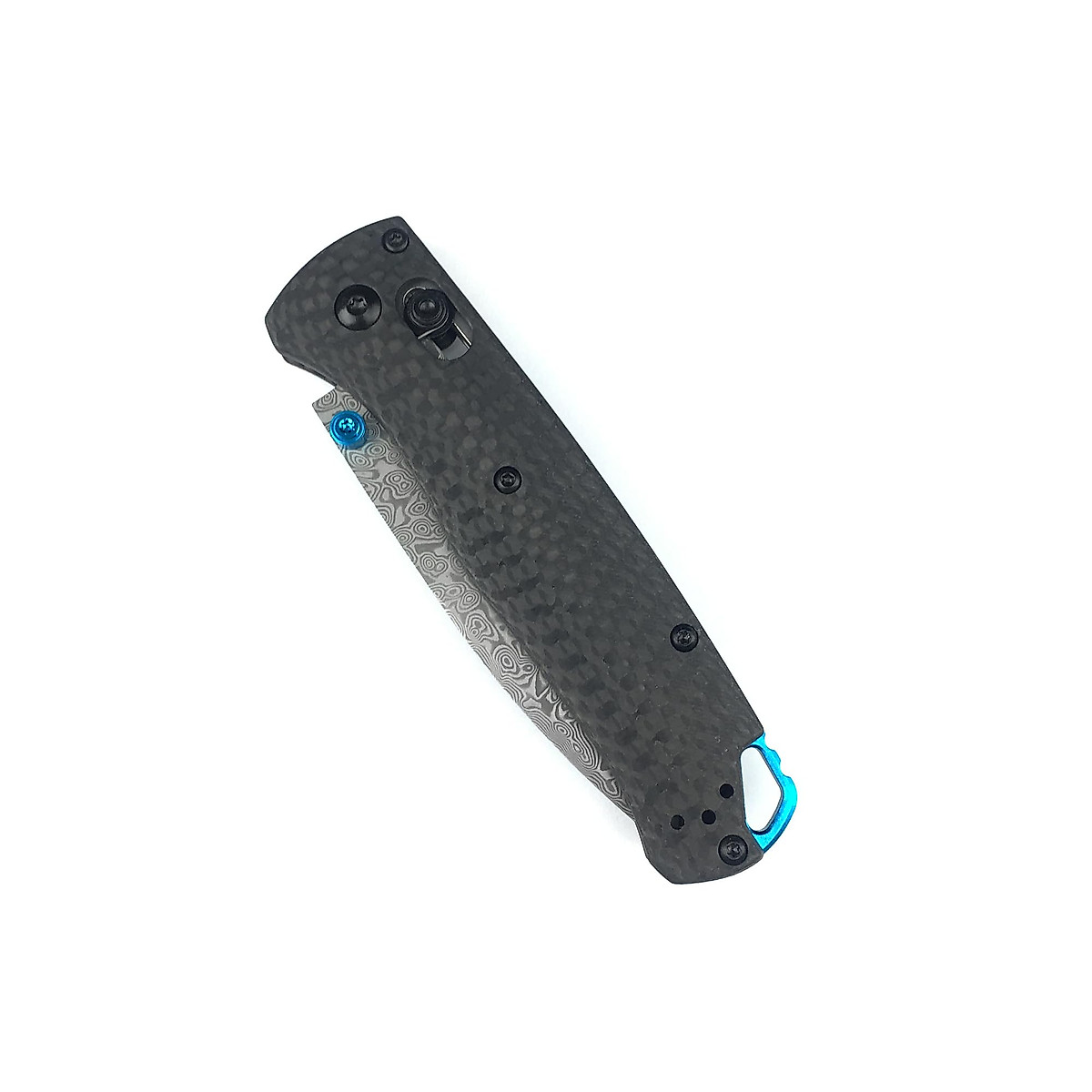 HUAAO EDC Bugout Knife, Axis Lock Pocket Knife with 3'' Damascus Blade Carbon Fiber Handle, Damascus Folding Knife with Thumb Stud Pocketclip