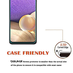 beukei (3 Pack) Compatible for Samsung Galaxy A32 5G Screen Protector Tempered Glass (Not Fit for Galaxy A32 4G), Touch Sensitive,Case Friendly, 9H Hardness