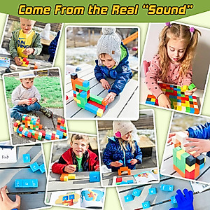 48PCS Magnetic Blocks for Toddlers Toys, Large Magnetic Cube Toys for Sensory STEM Education Preschool Magnet Toys for 3 4 5 6 Year Old Boys and Girls, Compatile with Mine Magnet World