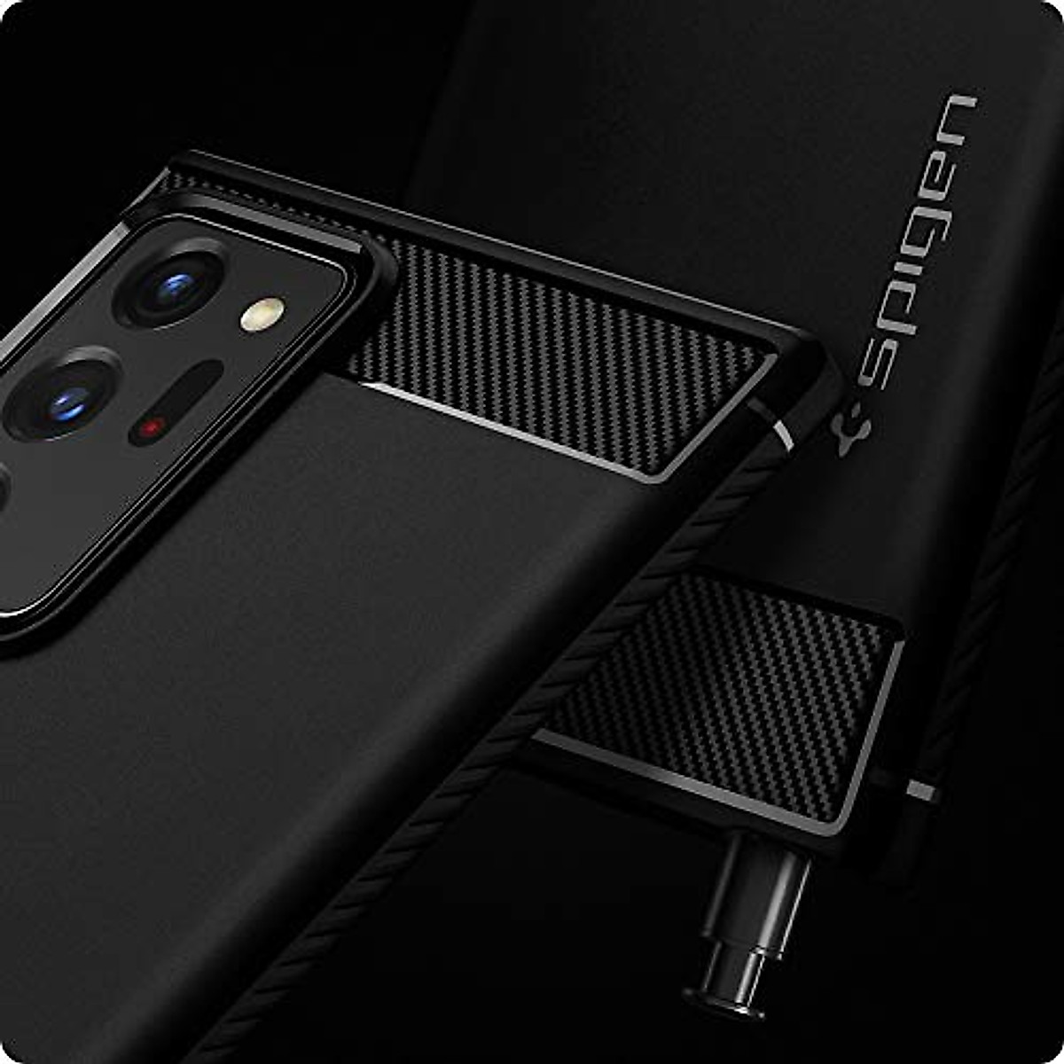 Spigen Rugged Armor Designed for Samsung Galaxy Note 20 Ultra 5G Case (2020) - Matte Black