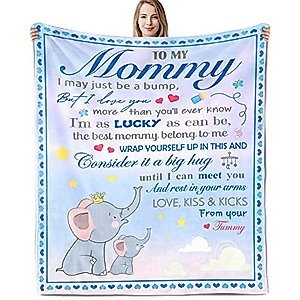 New Mom Gifts for Women After Birth, Gifts for New Mom Mothers Day, Pregnant Mom Gifts, Baby Gender Reveal Gift Ideas, Mom to be Gifts for 1st Time Mom, Gifts for Christmas Throw Blanket 60x50 Inch