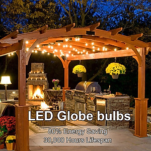 Cbebew G40 LED Frosted Light Bulbs Replacement, 0.6W Shatterproof Globe Led String Light Bulbs, Replacement Light Bulbs for Indoor Outdoor String Lights, 25Pack, Warm White