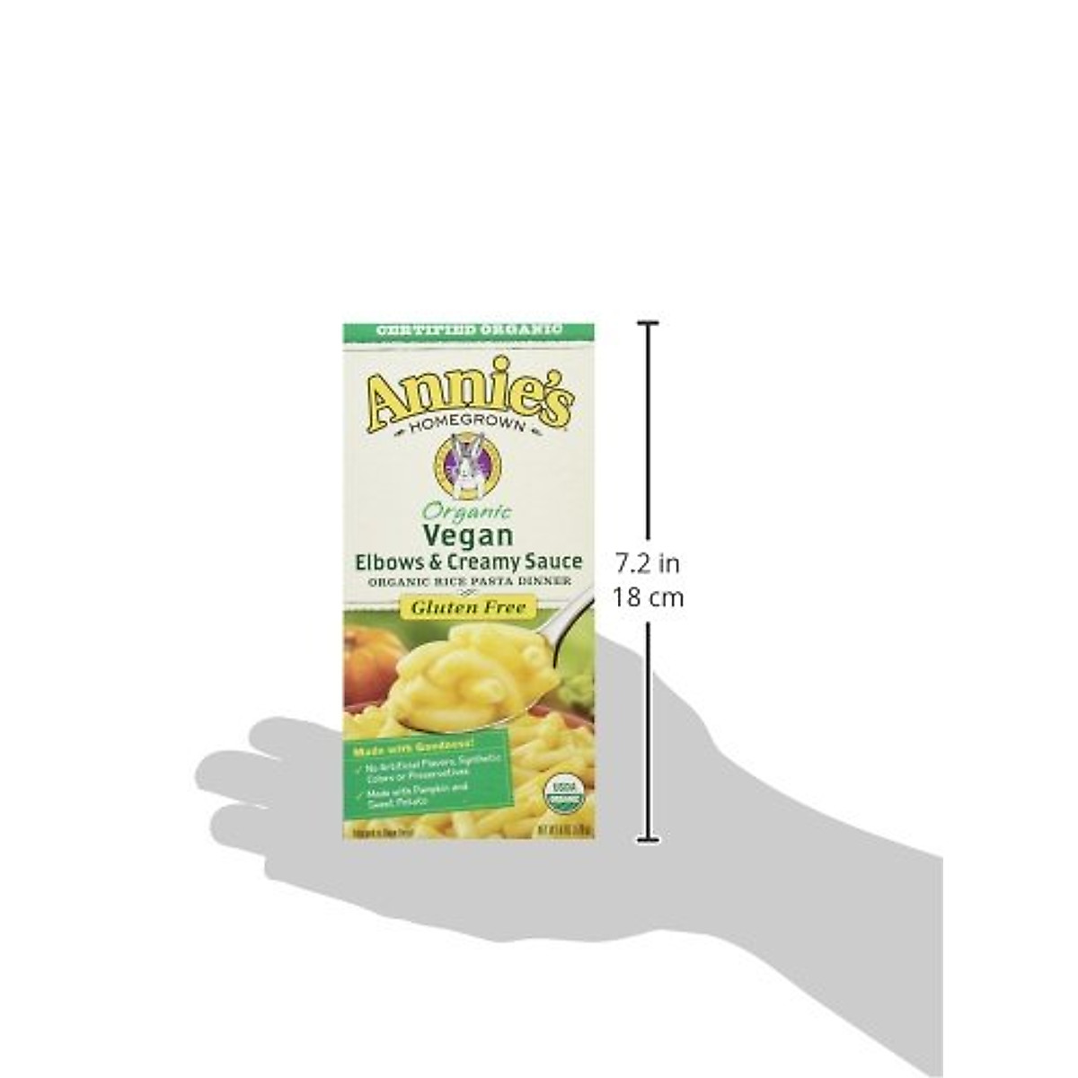 Annie’s Vegan Mac Rice Pasta and Cheddar Flavor Dinner with Organic Gluten Free Pasta, 6 OZ (Pack of 12)