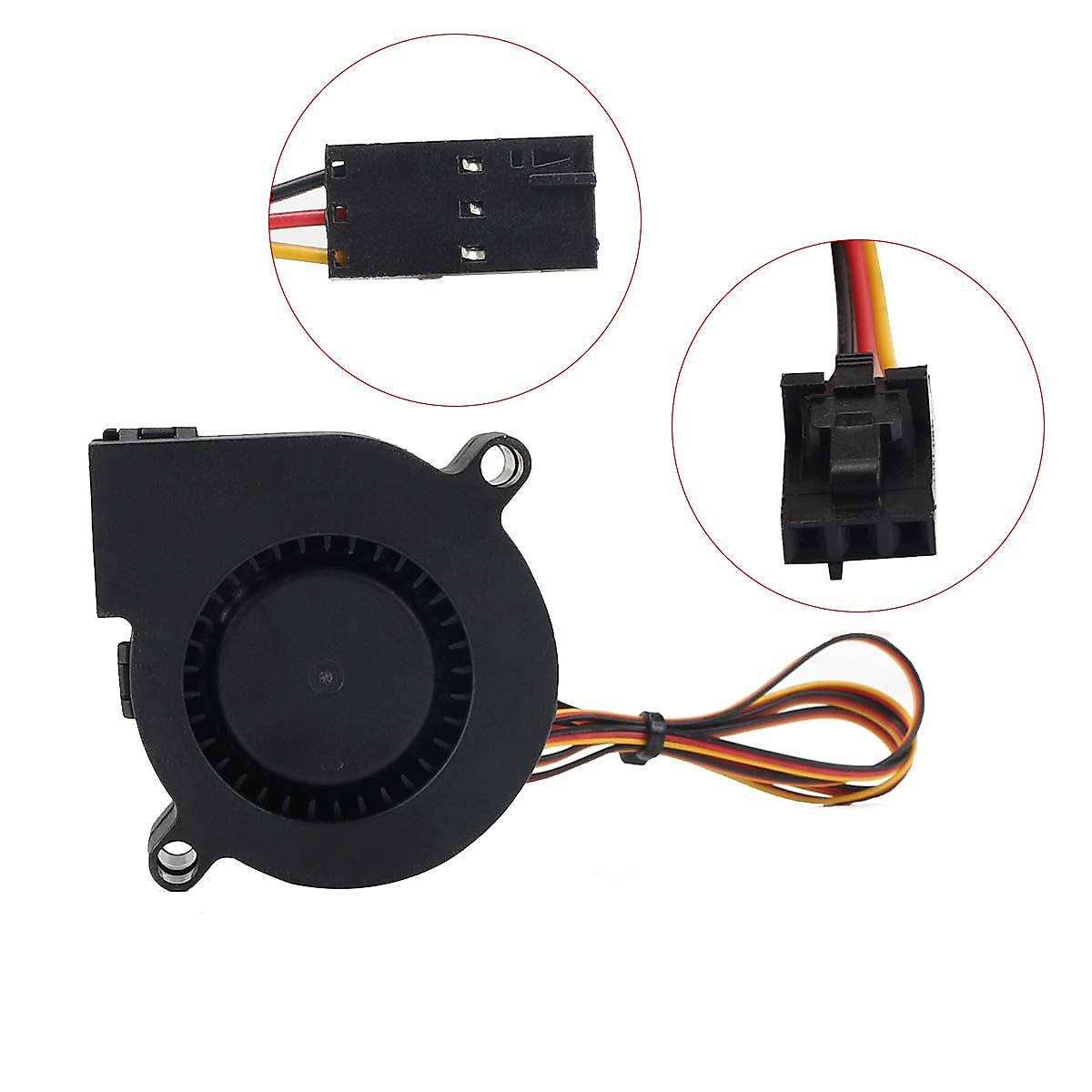 FYSETC Prus i3 Mini Hotend Replacement Cooling Fan 5015 5V DC 0.24A Extruder Cooler Blow Radiator Sleeve Bearing for 3D Printing Accessries-2Pcs