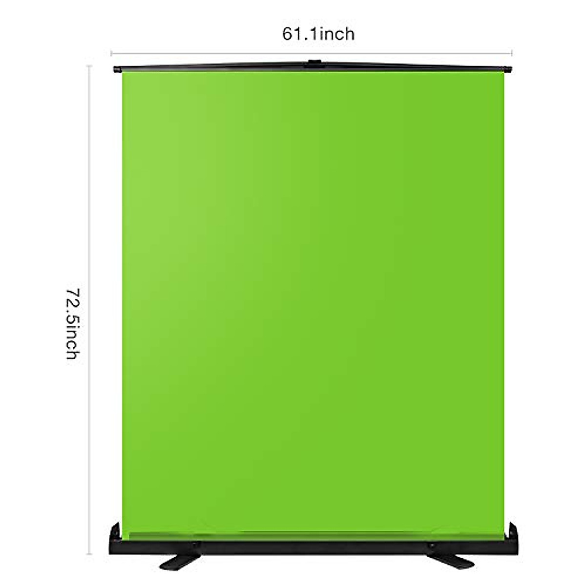 Upgrade Green Screen Size 61.1x72.5” Upgrade Version Collapsible Chromakey Panel Base Frame All in One Portable Design Punch-Free Set Up Easy Lock for Photo Live Game Tiktok Video (148x190cm)