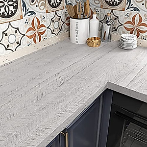 WESTICK Grey Wood Wallpaper Peel and Stick Modern Wood Contact Paper for Walls Self Adhesive Wallpaper for Bedroom Wood Grain Contact Paper for Countertops Waterproof Cabinet Wallpaper 15.8"x196"