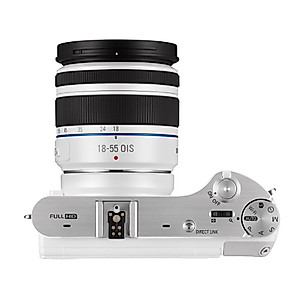 Samsung NX300M 20.3MP CMOS Smart WiFi & NFC Mirrorless Digital Camera with 18-55mm Lens and 3.3" AMOLED Touch Screen (White)