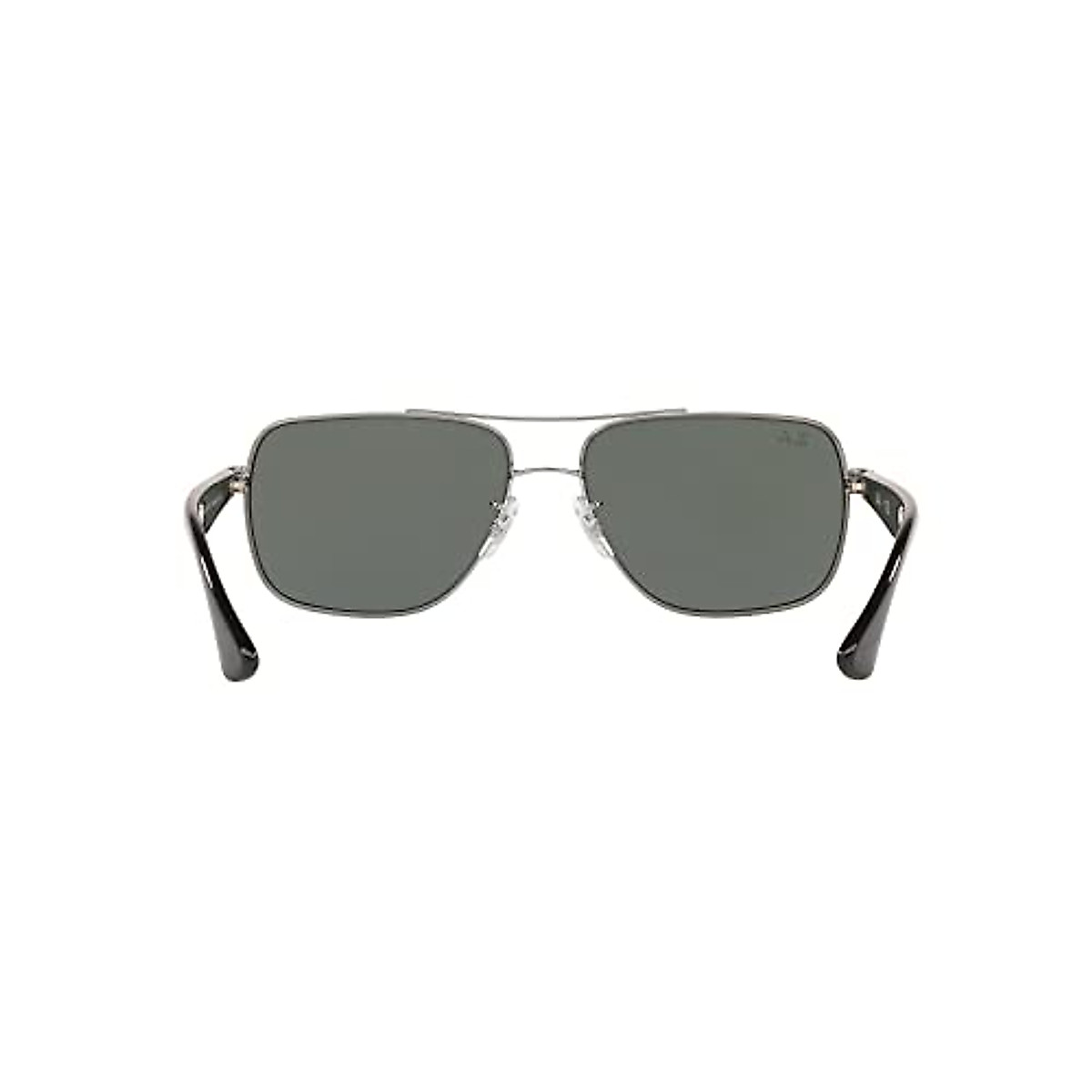 Ray-Ban Men's RB3483 Metal Square Sunglasses, Gunmetal/Green, 60 mm