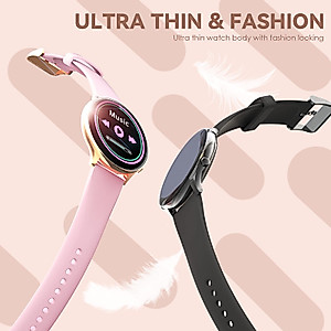 EIGIIS Smart Watch for Women 2023 HD Smartwatch for iPhone and Android Phones 3ATM Waterproof Fitness Watch with Heart Rate Blood Oxygen Temperature Monitor Sleep Tracker Pedometer