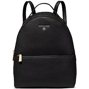 Michael Kors Valerie Medium Logo Backpack (Black)