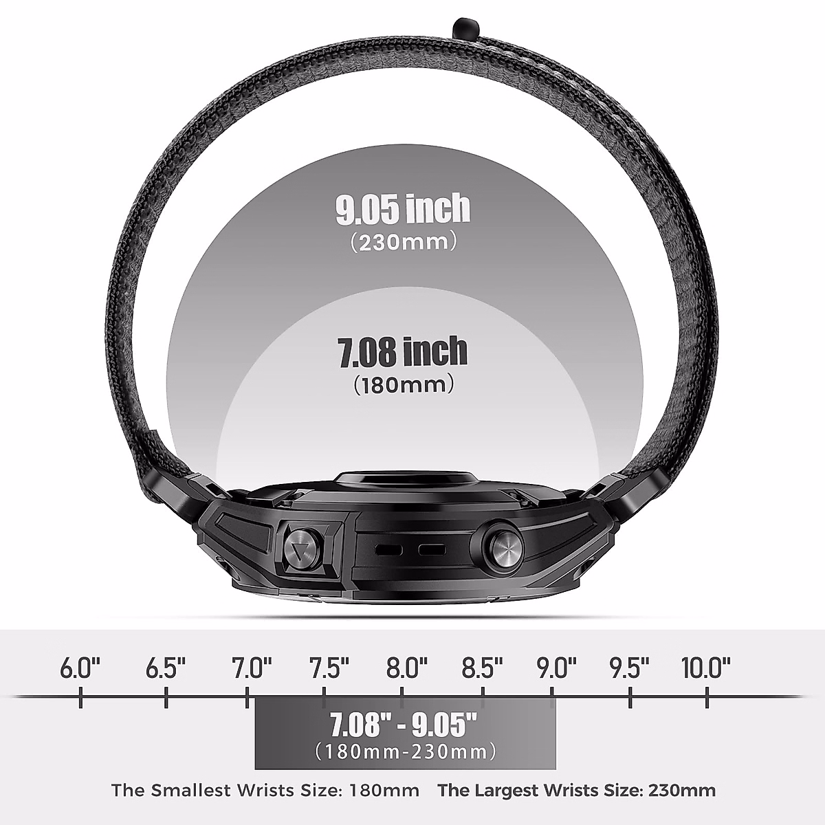 20mm 22mm Nylon Quick Dry Watch Band for Garmin Fenix 8 43mm 47mm 51mm /Fenix E/Fenix 7/Fenix 6/Fenix 5/Epix Pro/Instinct, Quick-Fit 20 22 26 Watch Band Strap for Garmin