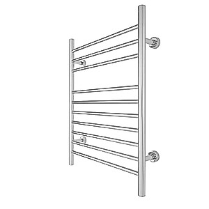 WarmlyYours TW-F10PS-HP Infinity Towel Warmer, Polished, Dual Connection, 10 Bars
