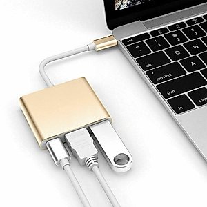 Type C USB 3.1 USB-C 4K HDMI USB 3.0 Adapter Cable 3 in 1 Hub