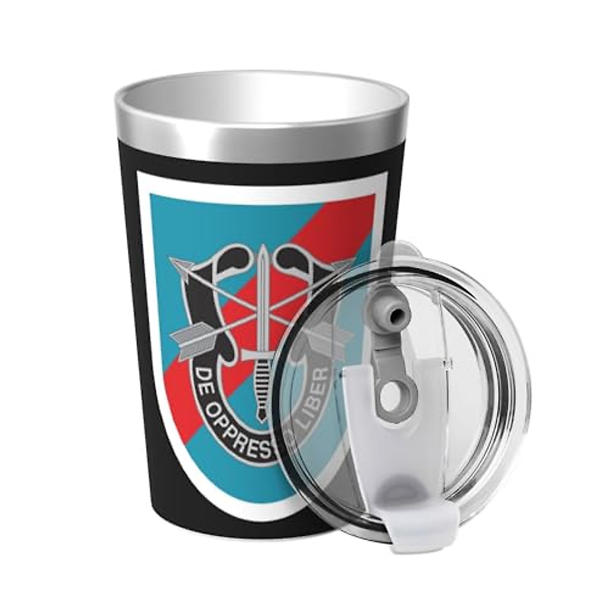 Us Army 20th Special Forces Group Insulated Stainless Steel Tumbler 12 Oz Thermos Come With Straw Leak-Proof Travel Mug Cup