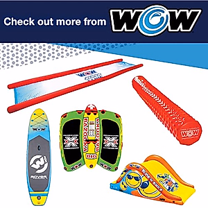 WOW Sports - Max Inflatable Towable Deck Tube - Boating Accessory - Fits Kids & Adults - Up To 3 Riders