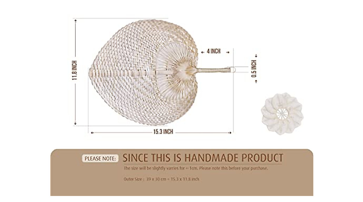 Elegant Wedding Raffia Fans Set | Eco-Friendly Handcrafted Decor