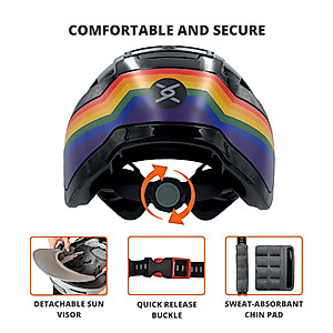 XNITO Bike Helmet with LED Lights - Urban Bicycle Helmet for Adults, Men & Women - CPSC & NTA-8776 Dual Certified - Class 3 E-Bikes, Scooters, Onewheel, Commuter, Mountain