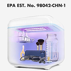 Papablic 4-in-1 UV Light Sanitizer | UV Sterilizer and Dryer Pro | UV Sterilizer Box with Dual UV-C Lamps for Babies & Whole Family | Large Capacity | Touch Control