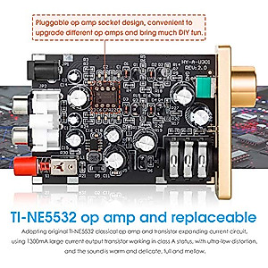 Douk Audio U3 Headphone Amps, Mini Hi-Fi Amplifier for Home Desktop PC 6.35mm / 3.5mm Headsets, Class A, RCA Input, DC 5V
